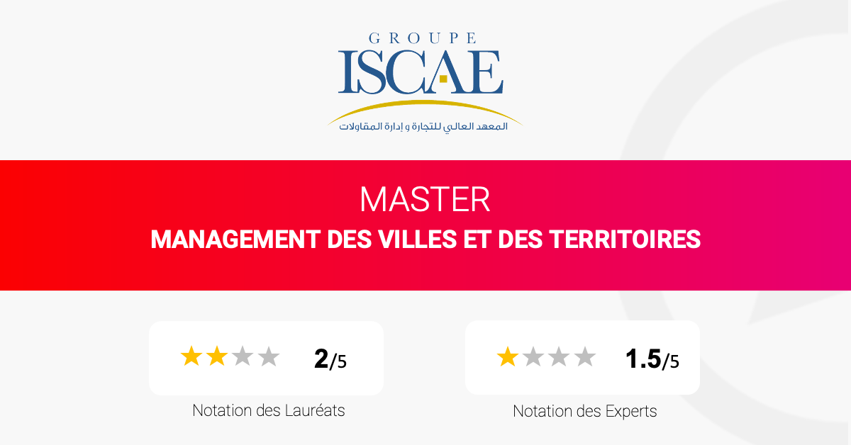 Master en Management des Villes et des Territoires (ISCAE)