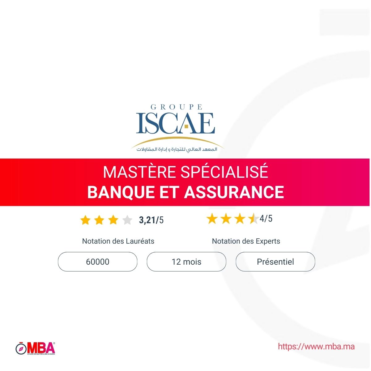 Master en Banque et Assurance (ISCAE) l Master & MBA