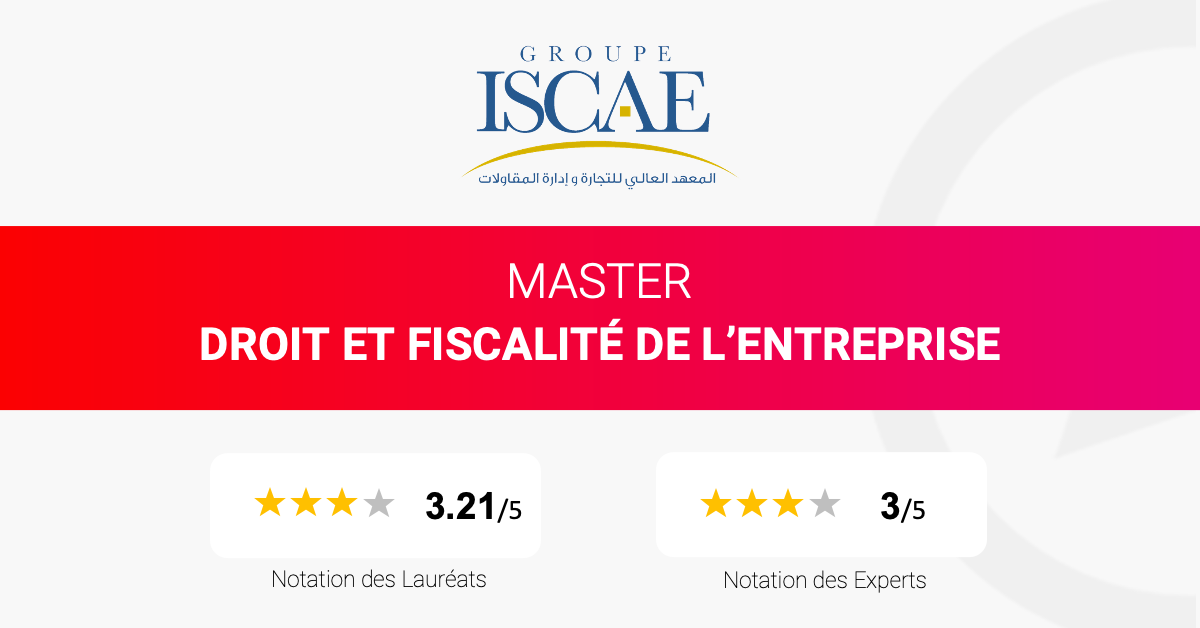 Master en Droit et Fiscalité de l’Entreprise (ISCAE) l Master & MBA