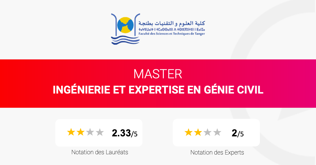 Master en Ingénierie et Expertise en Génie Civil (FST Tanger)