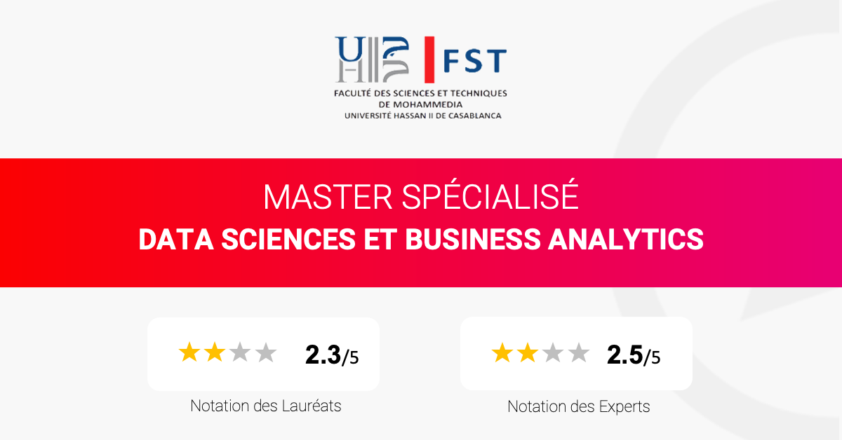 Master en Data Sciences et Business Analytics (FST Mohammédia)