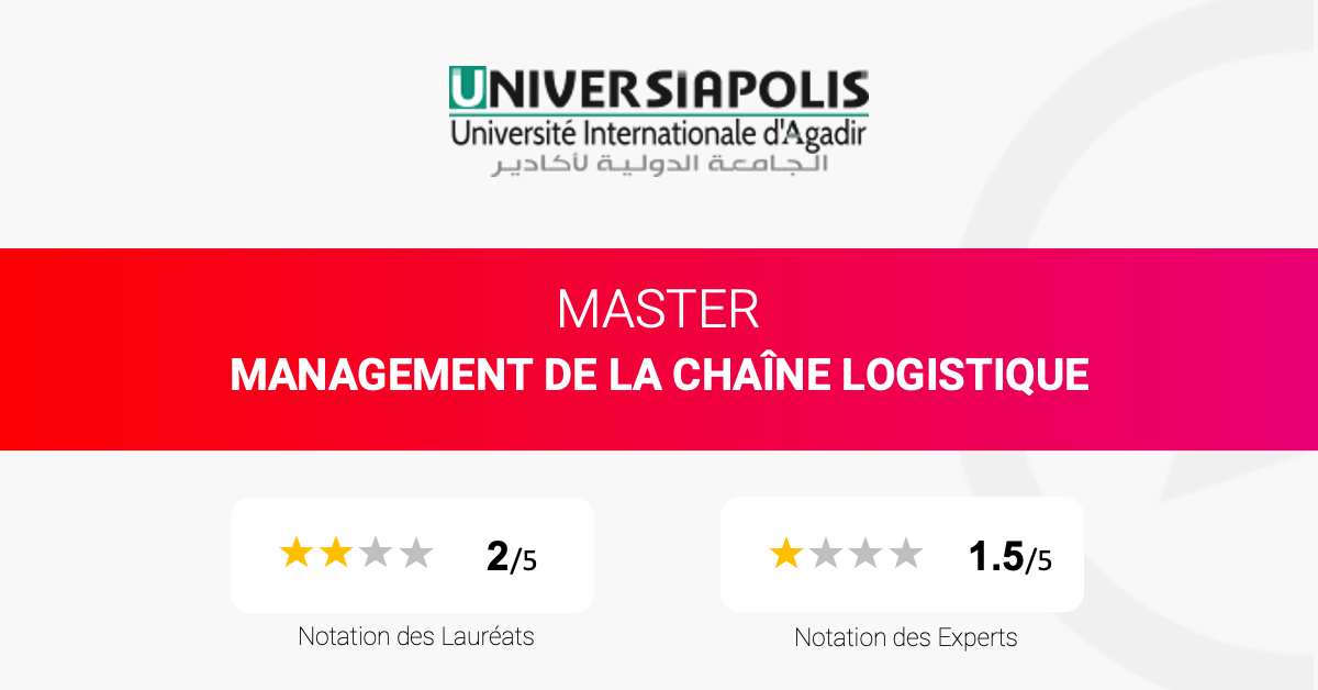 Master en Management de la Chaîne Logistique (Universiapolis)