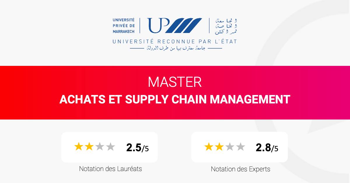 Master Achats et Supply Chain Management (UPM)
