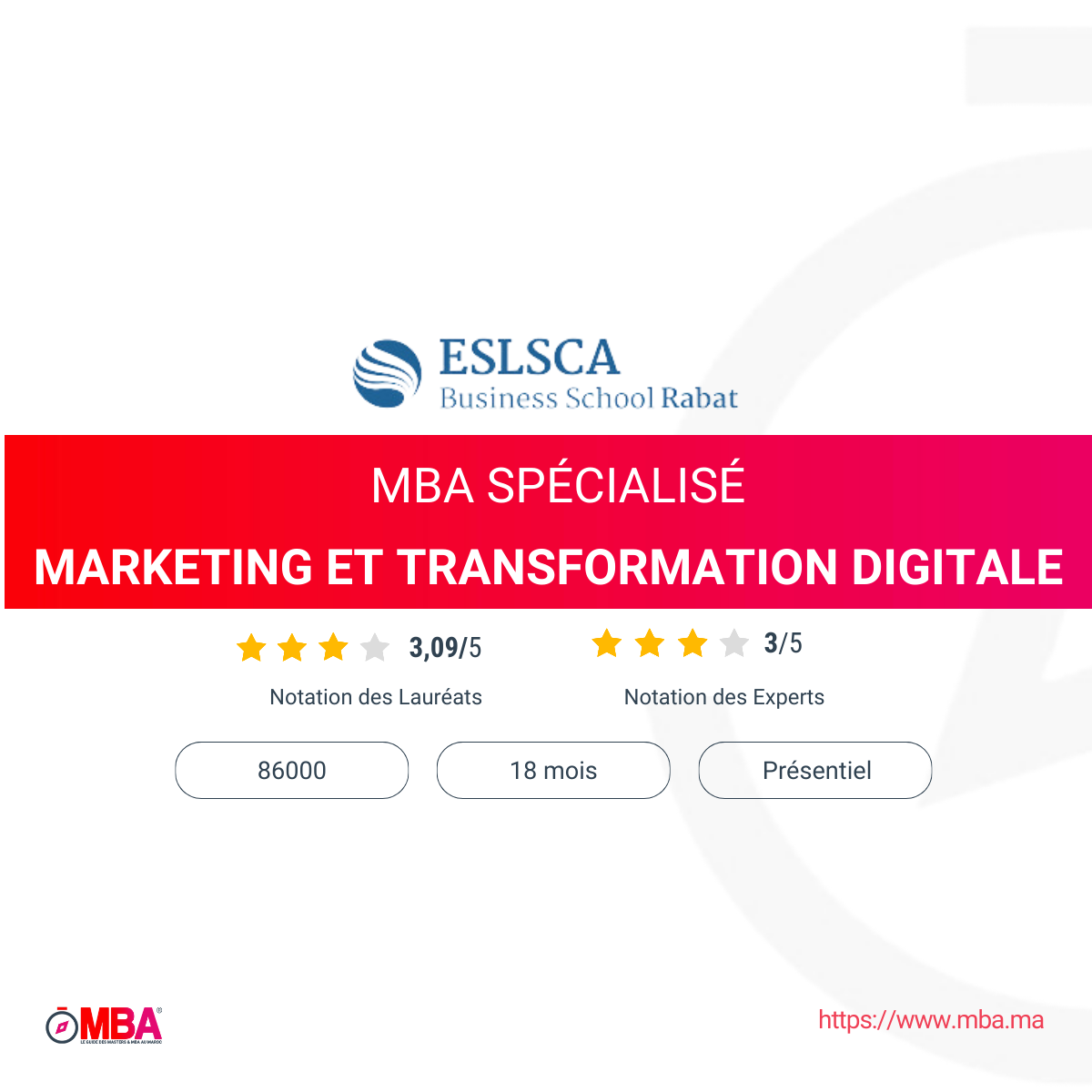 MBA Spécialisé en Marketing et Transformation Digitale (ESLSCA)