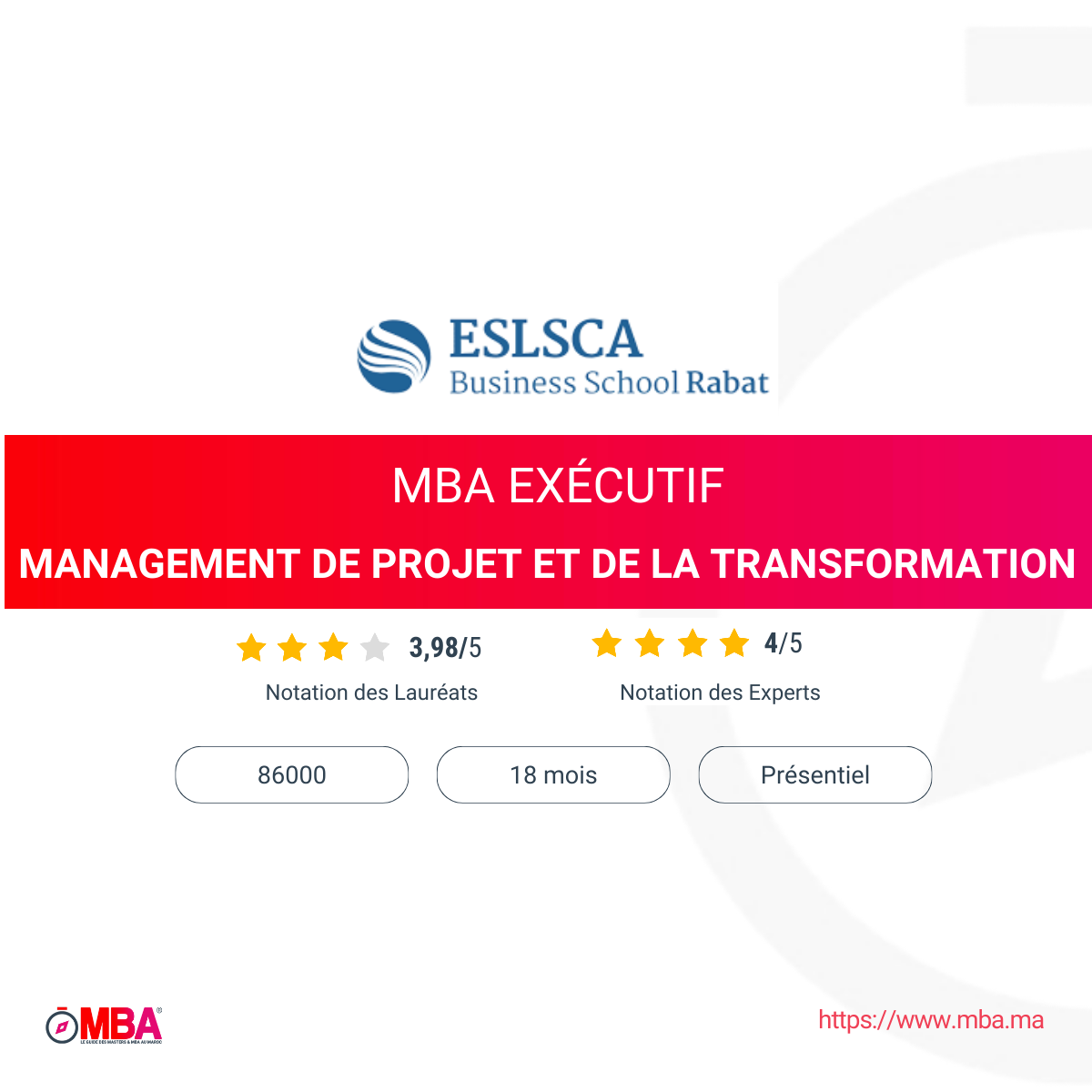 MBA Management de Projet ESLSCA l MBA.ma