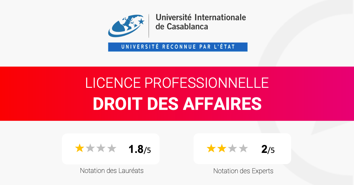 Licence Professionnelle en Droit des Affaires (UIC)