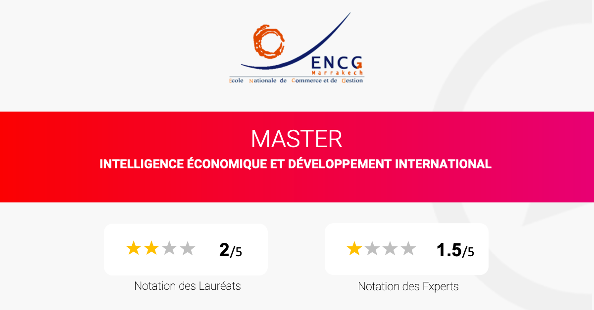 Master en Intelligence économique et gestion international l ENCG
