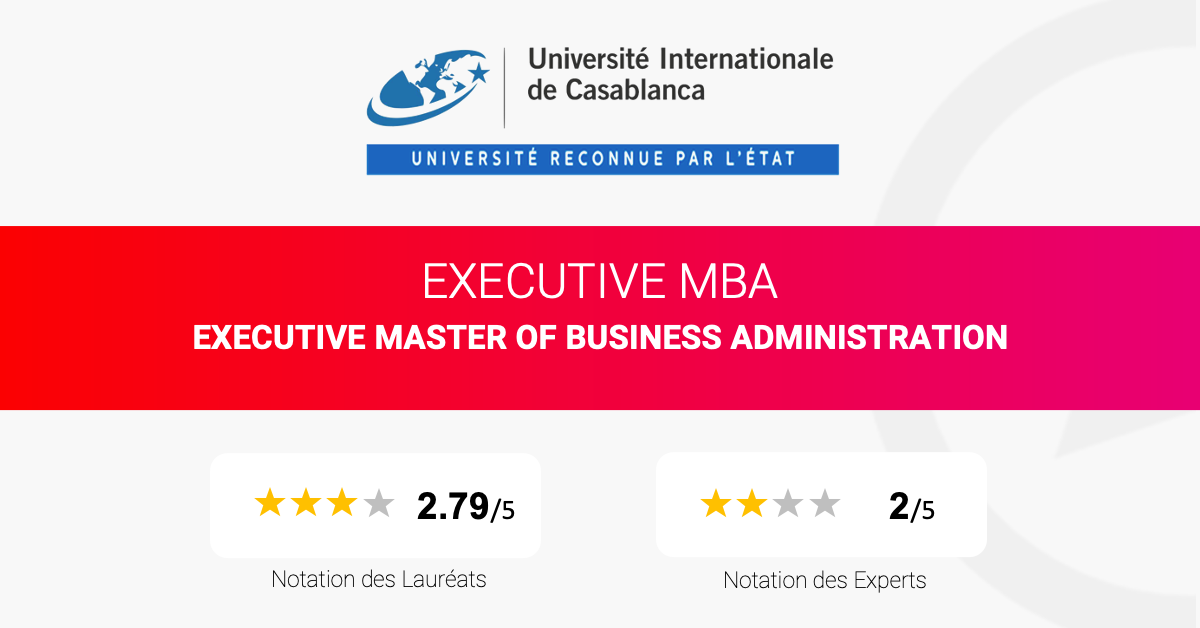 Executive MBA (UIC Casablanca) I Master & MBA au Maroc