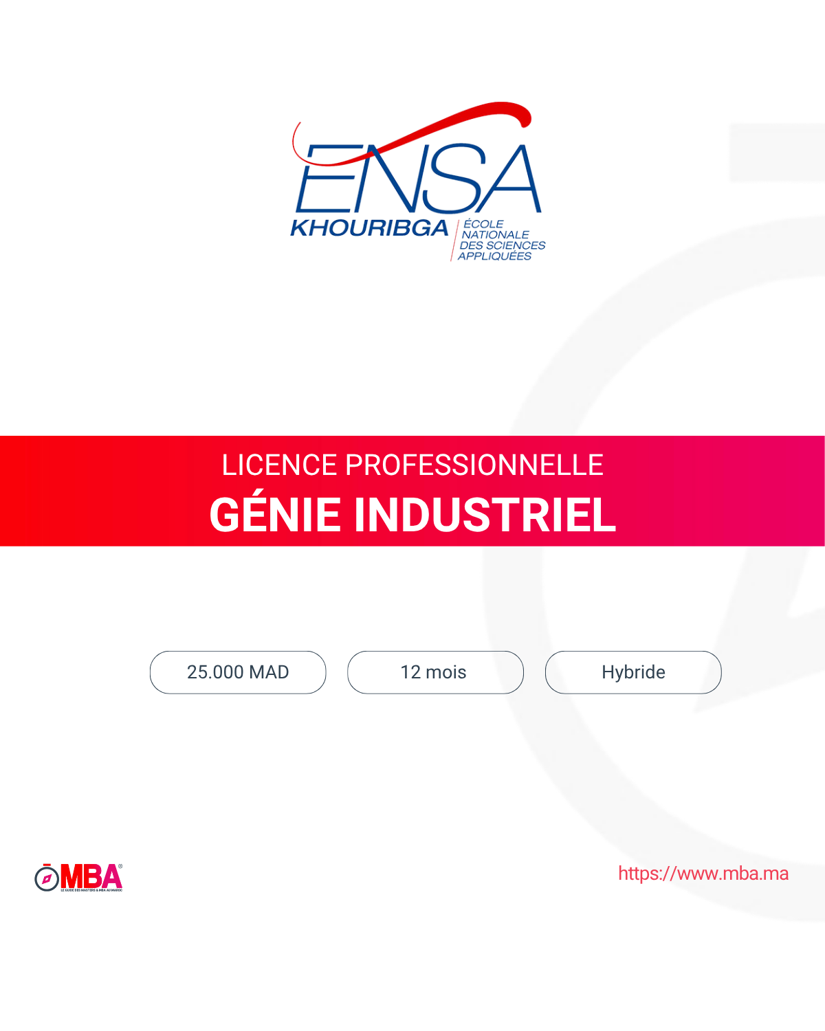 Licence Professionnelle en Génie Industriel